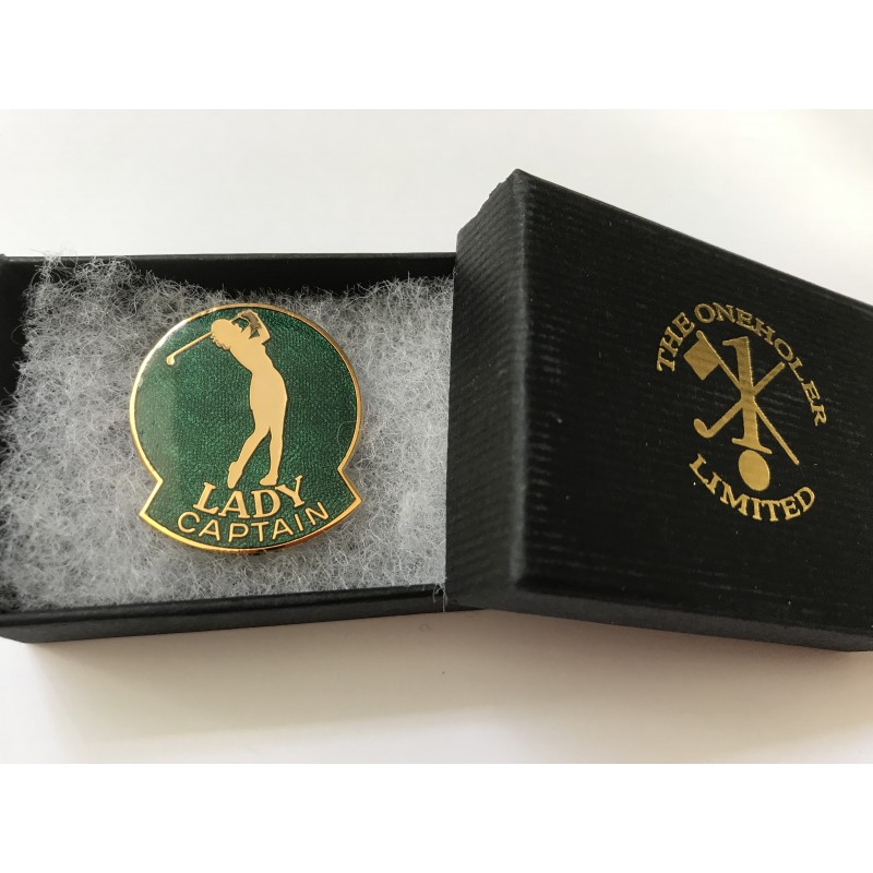 Lady Vice Captain Golfer Lapel Badge Green